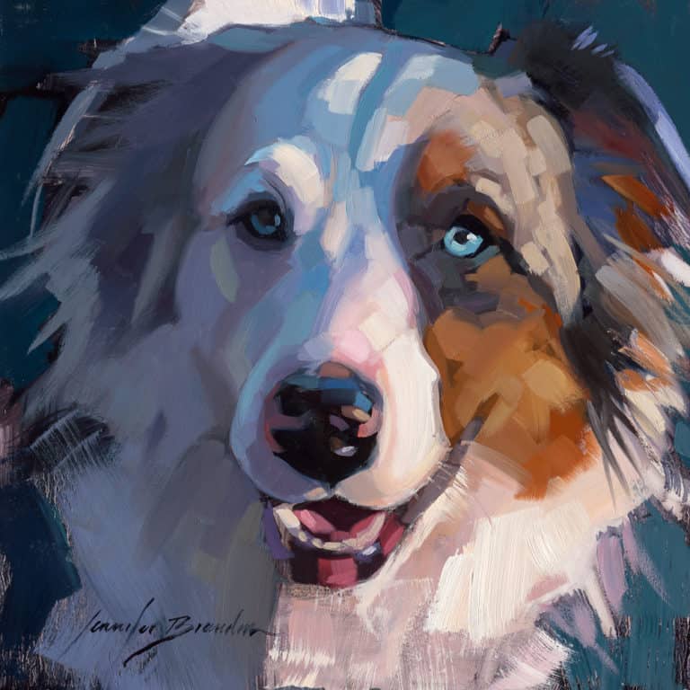 Australian Shepherd Art Print | Jen Brandon Studio
