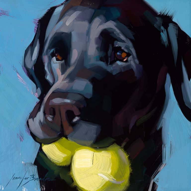 Black Labrador Retriever Art Print | Jen Brandon Studio