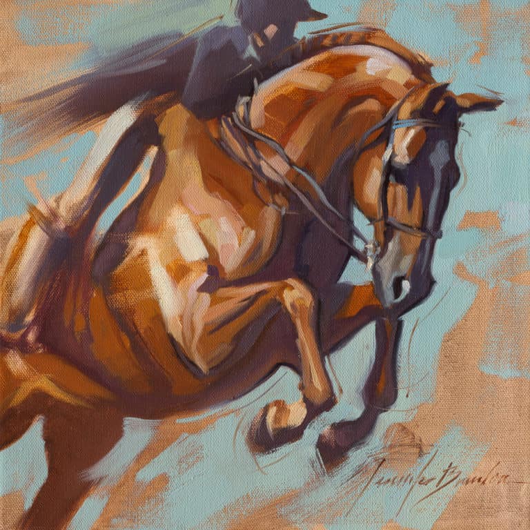 Chestnut Horse Hunter Art Print | Jen Brandon Studio
