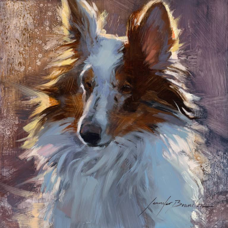 Miniature Collie Art Print | Jen Brandon Studio