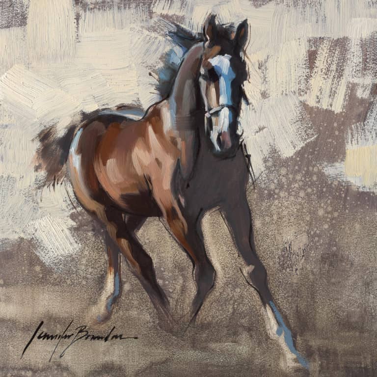 Bay Horse Art Print | Jen Brandon Studio